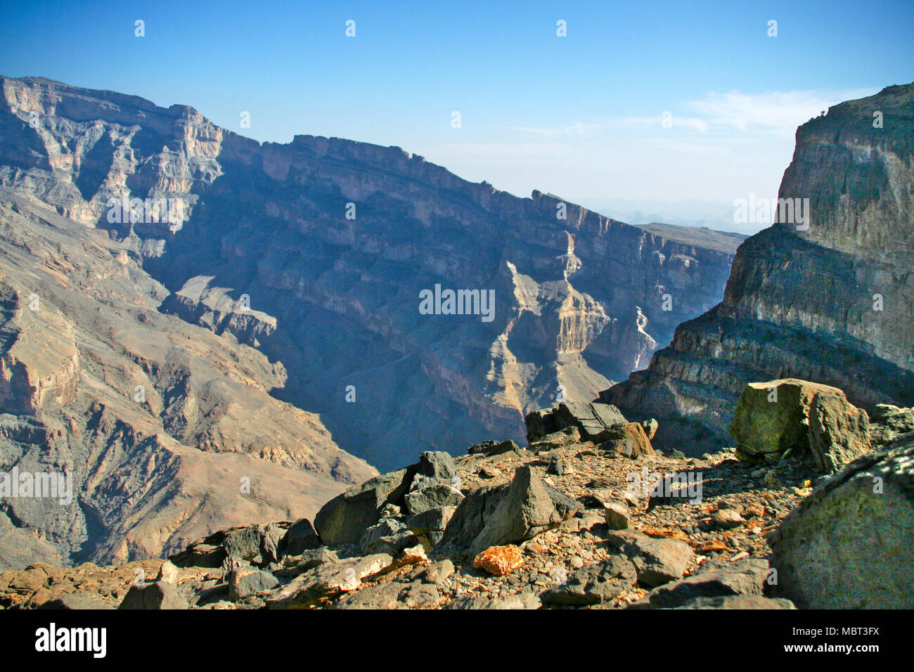 Jebel Shams, Hajar Mountains, Oman Stock Photo - Alamy