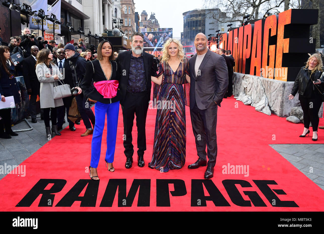 Naomie Harris, Jeffrey Dean Morgan, Malin Akerman and Dwayne Johnson ...