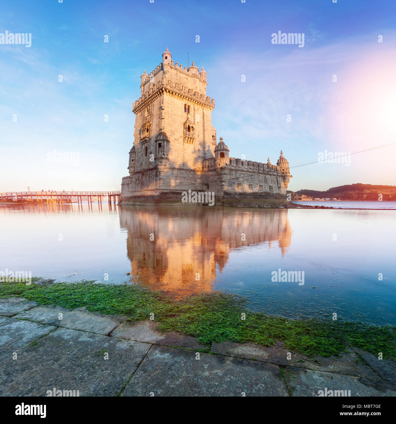 Belem Tower on the Tagus River Stock Photo - Alamy