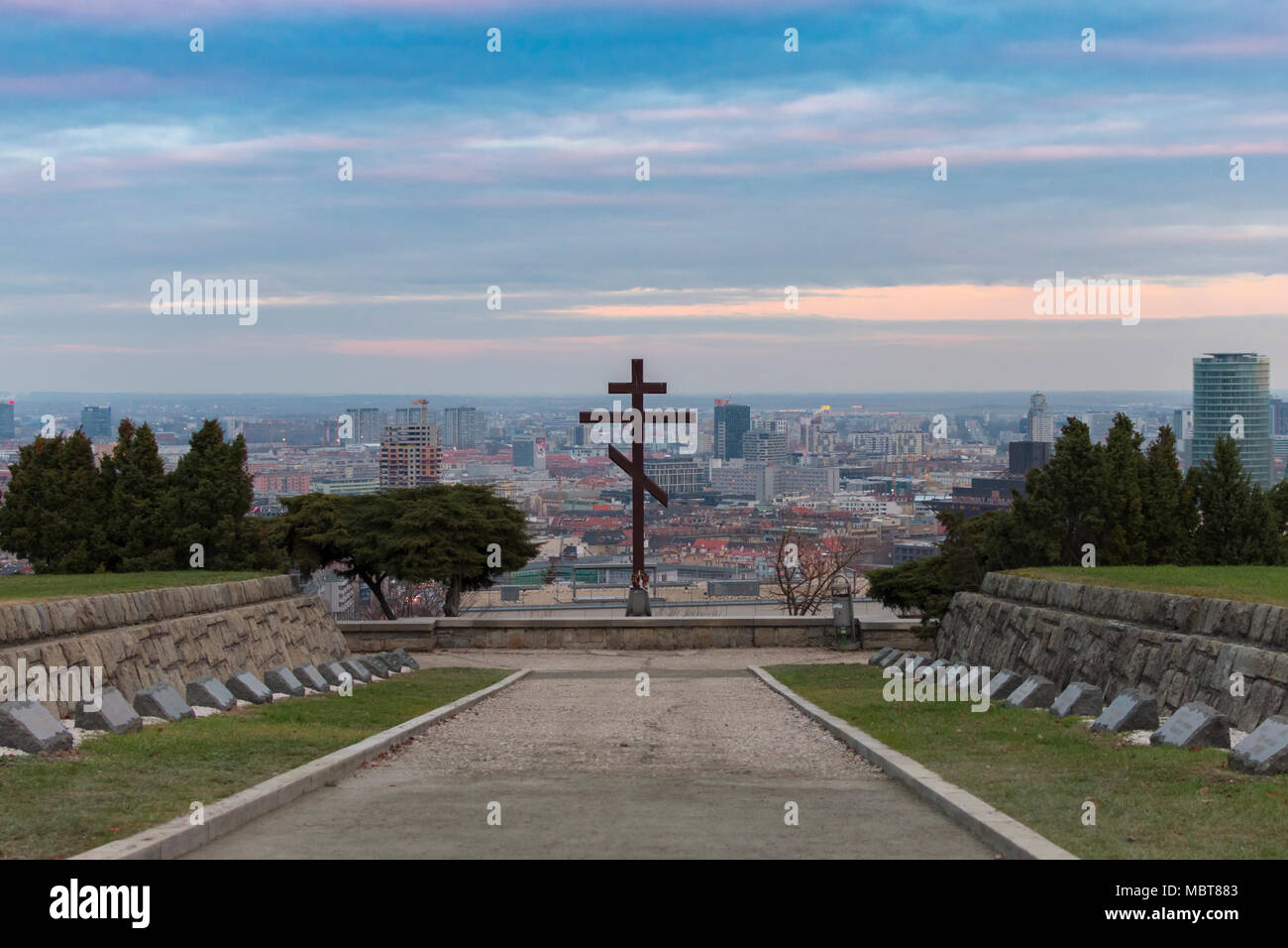 Cross on hill over hi-res stock photography and images - Alamy