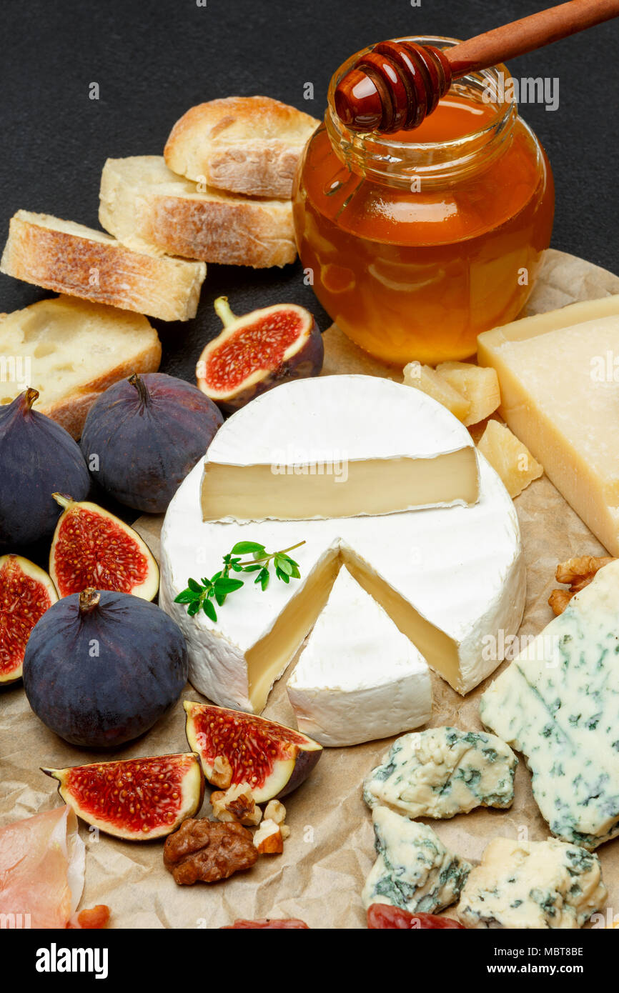 Wedge of brie cheese hi-res stock photography and images - Alamy