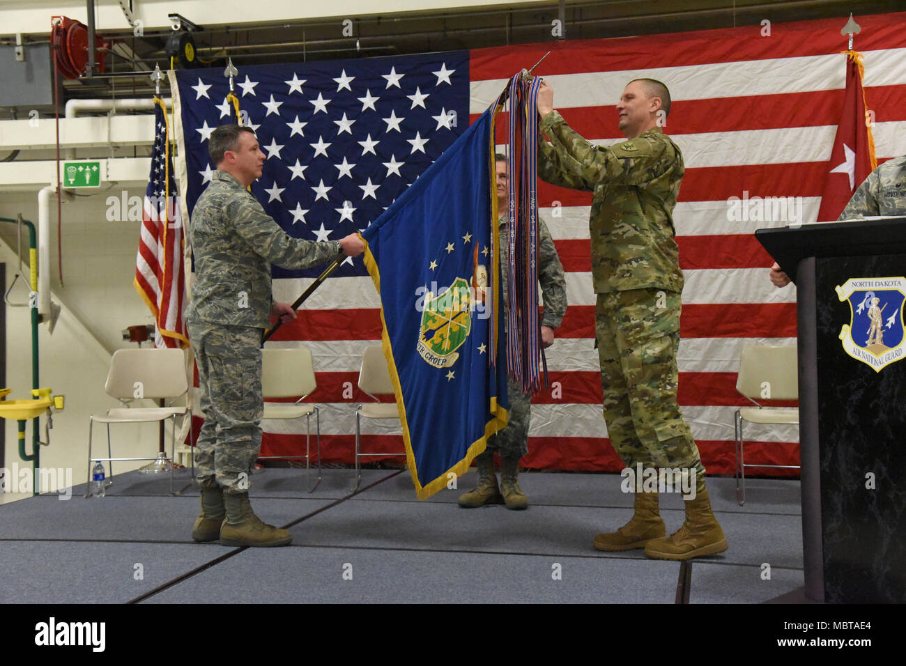 Maj. Gen. Al Dohrmann, the North Dakota adjutant general, right ...