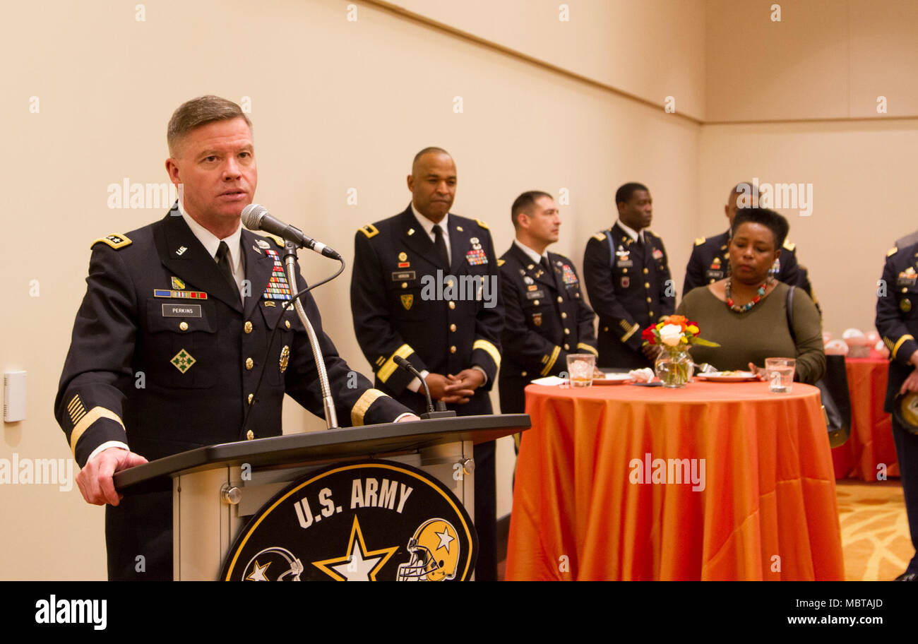 Gen. David G. Perkins, commanding general of U.S. Army Training and Doctrine Command, welcomes ...