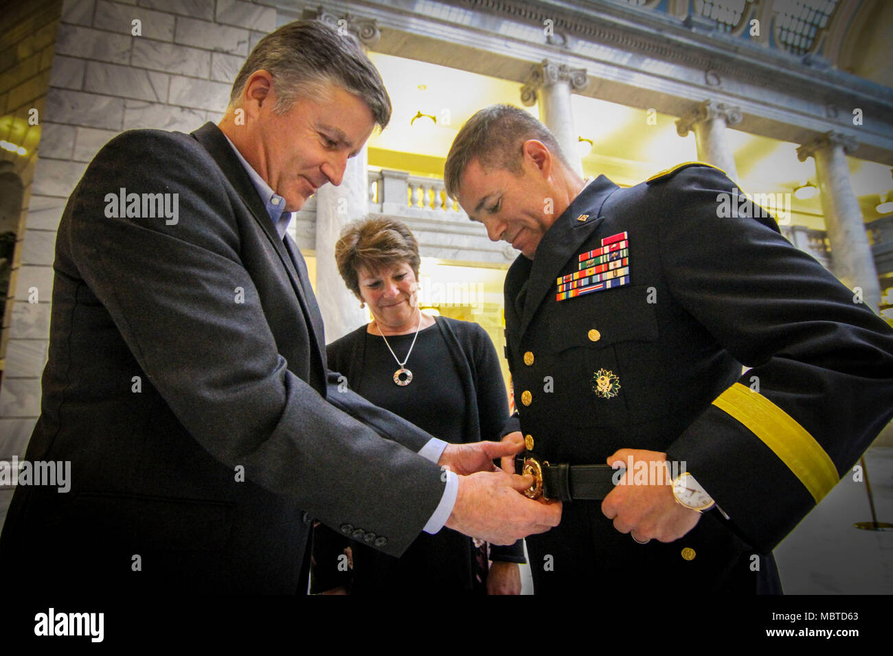 Brig. Gen. Doug Cherry (right), deputy commanding general, 76th ...