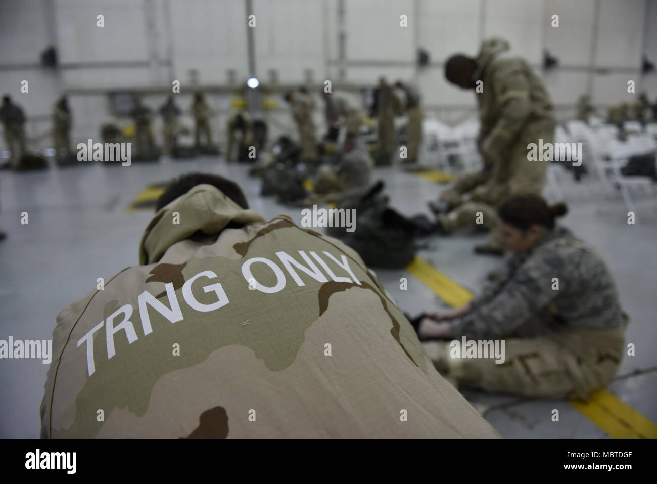 Members of the 145th Airlift Wing don Joint Service Lightweight ...