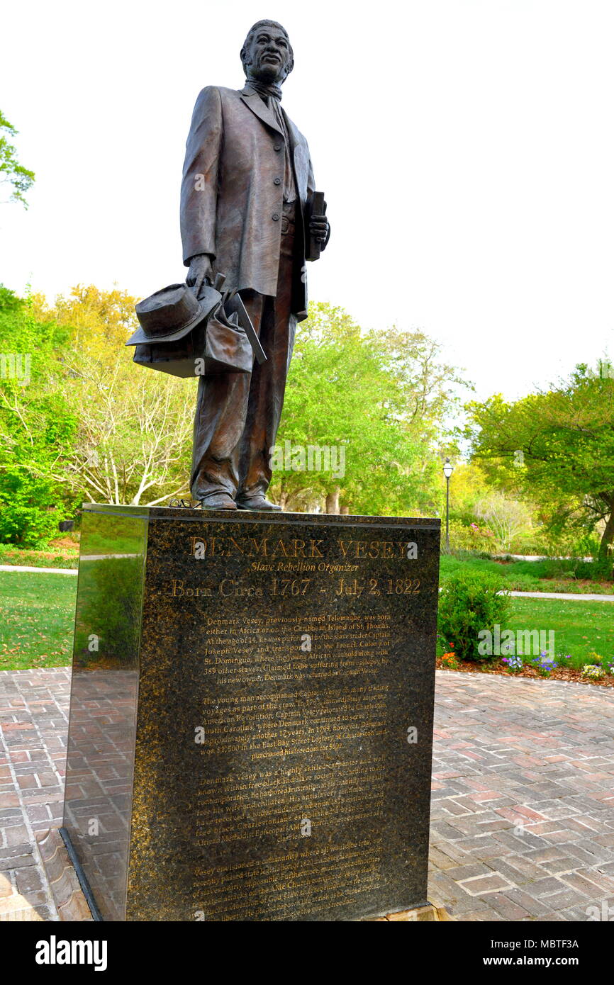Stature of Denmark Vesey Stock Photo - Alamy