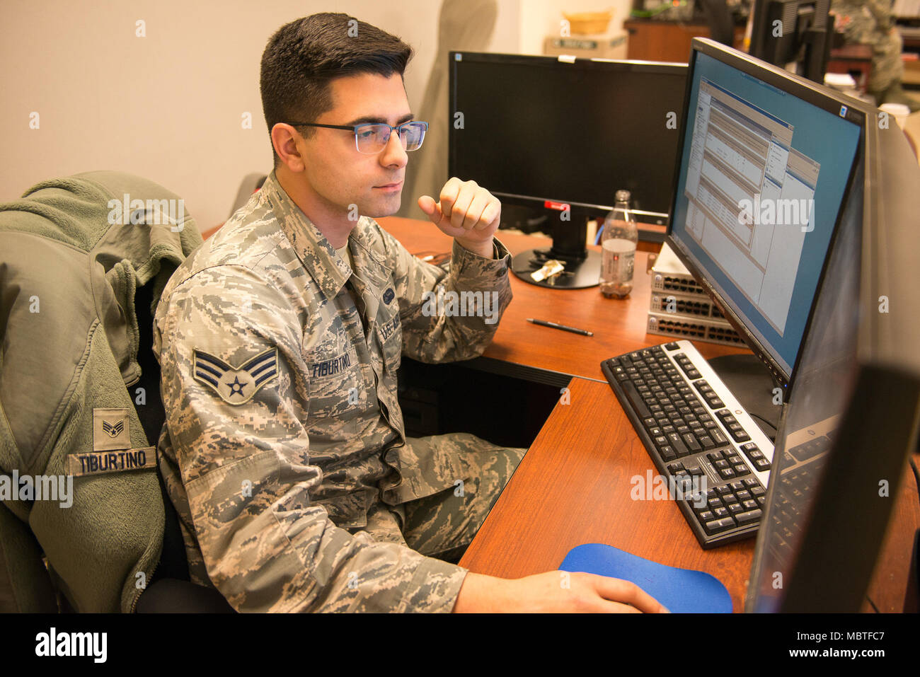 Senior Airman Wilson Tiburtino of the 102nd Intelligence Wing ...