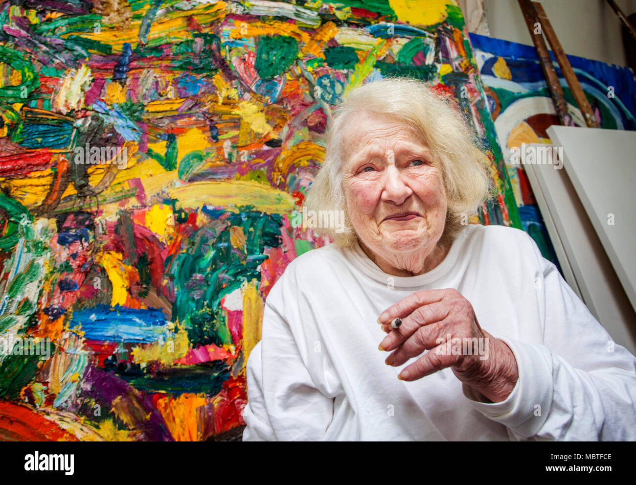 Gillian Ayres, artist, who has died recently Stock Photo - Alamy