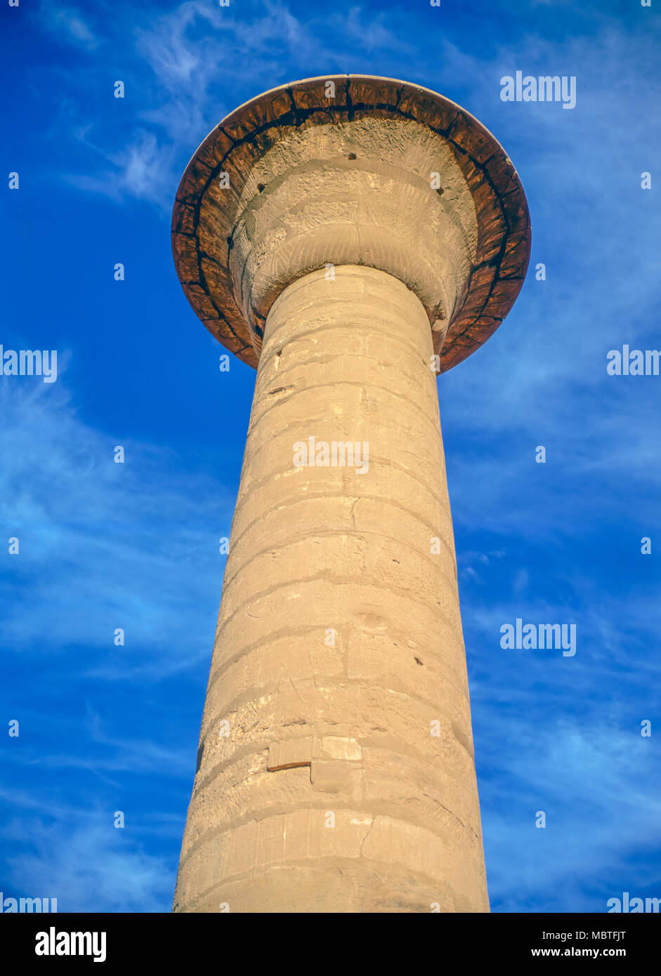 Column of Taharka in Karnak,Egypt Stock Photo - Alamy