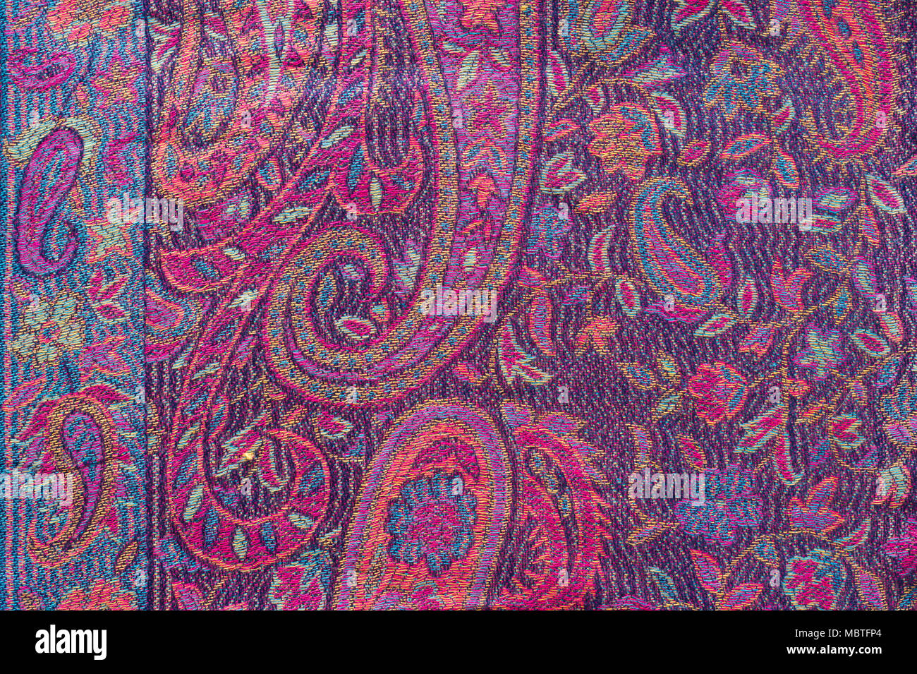 Iranian silk and cotton fabric Stock Photo - Alamy
