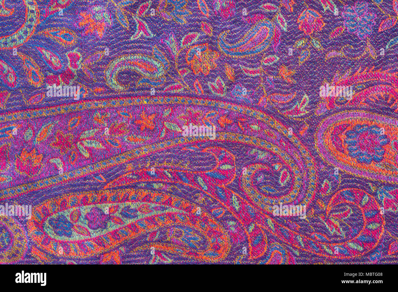 Iranian silk and cotton fabric Stock Photo - Alamy