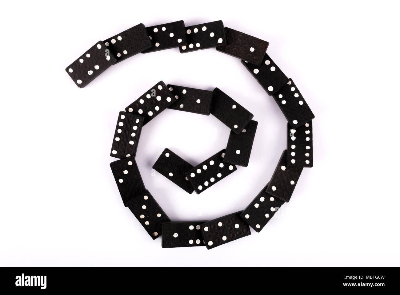 Fall Domino in spiral shape isolated on white background Stock Photo ...