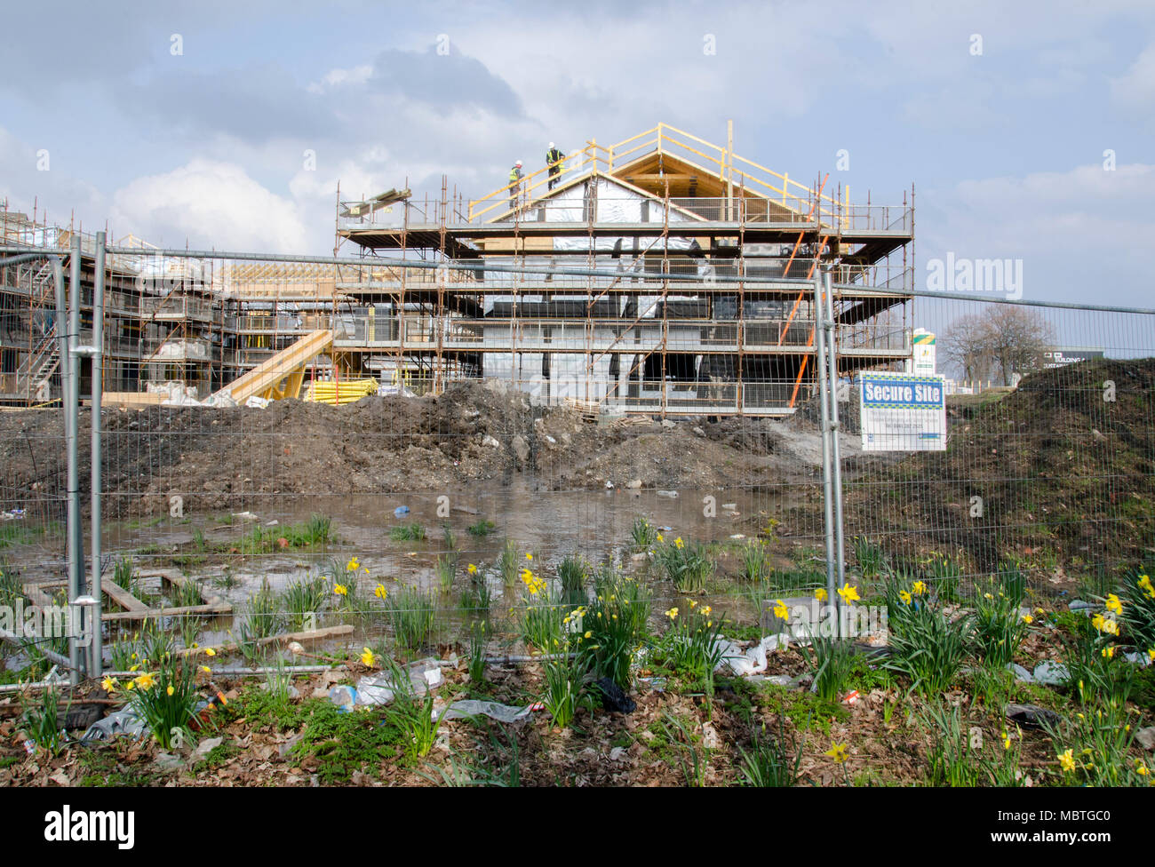 GLASGOW, SCOTLAND - MARCH 27th 2014: The new nursing home being built ...