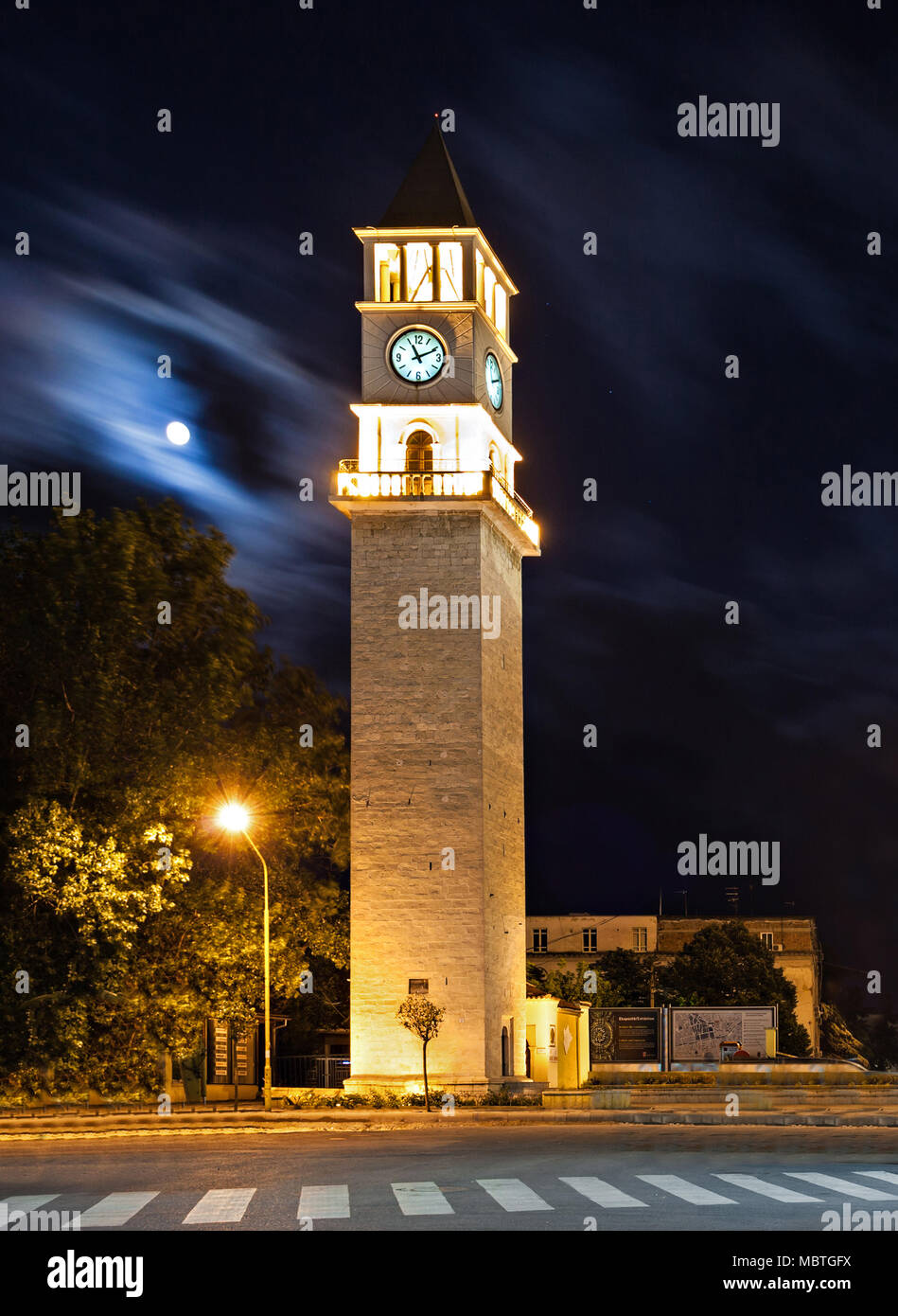 Clock Tower and Mosque in the center, Tirana, Albania Stock Photo - Alamy