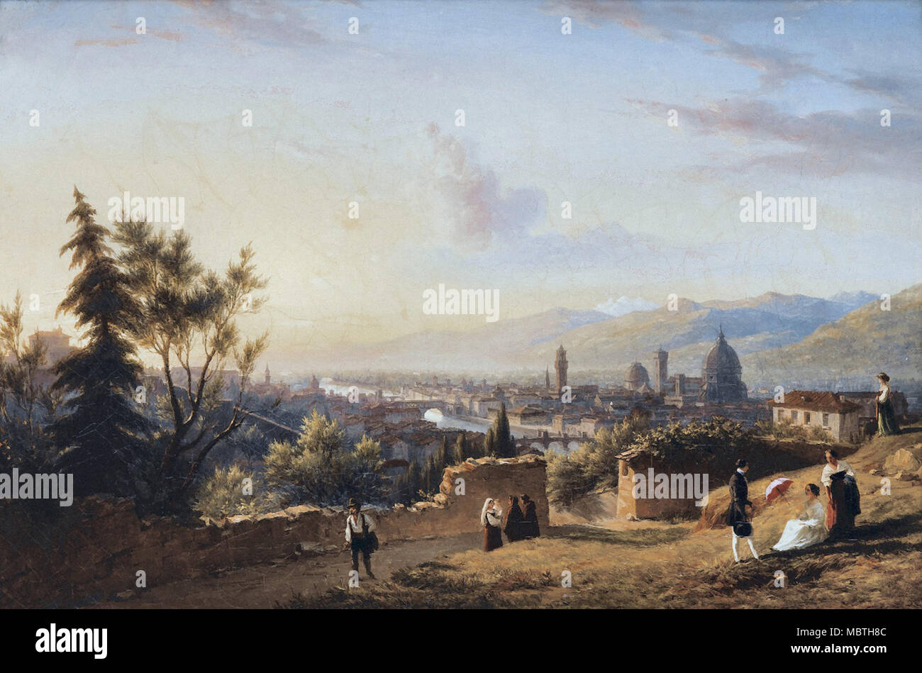 Sebron Hippolyte Victor Valentin - Vue De Florence Prise Depuis San ...