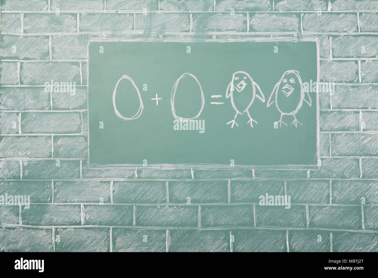 Education funny idea about mathematics on sample of addition of eggs ...