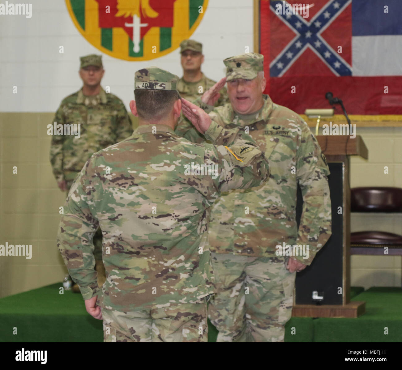 Maj. Terry Adair, 112th Military Police Battalion administrative ...