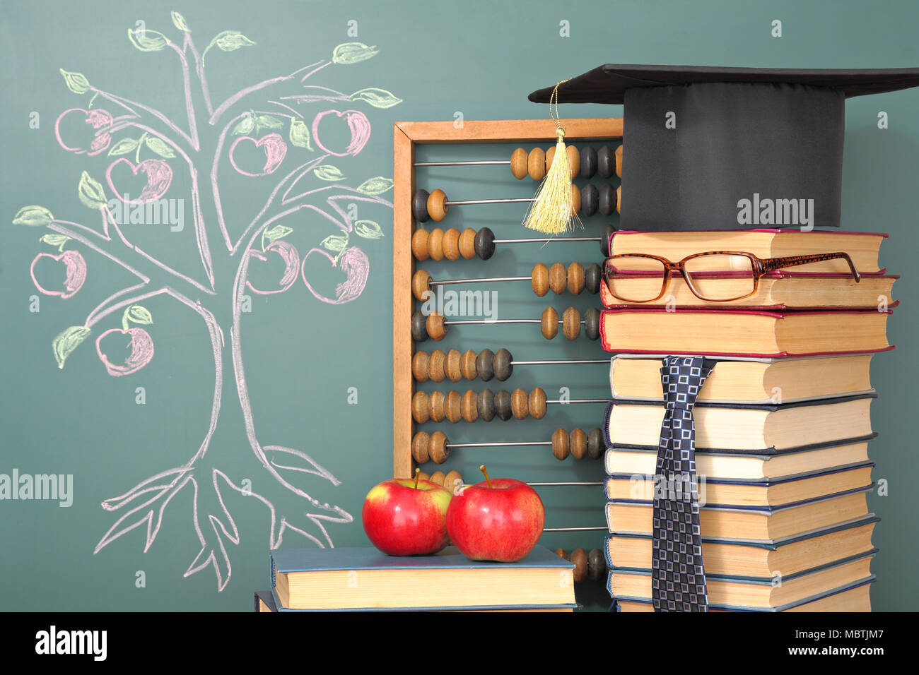 Tree of knowledge education concept with unusual teacher Stock Photo ...