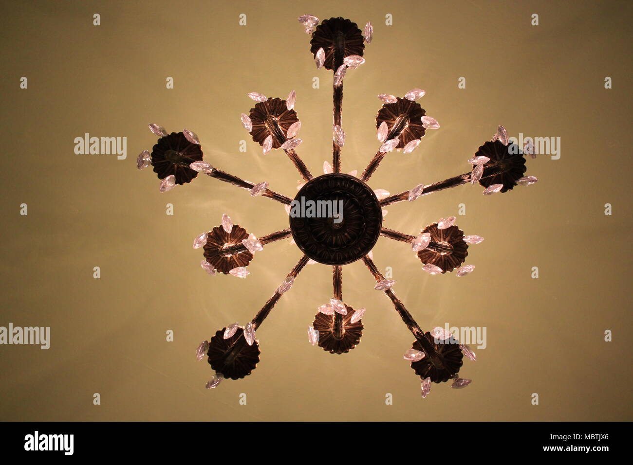 Colorful light fixture hanging from ceiling hi-res stock photography ...