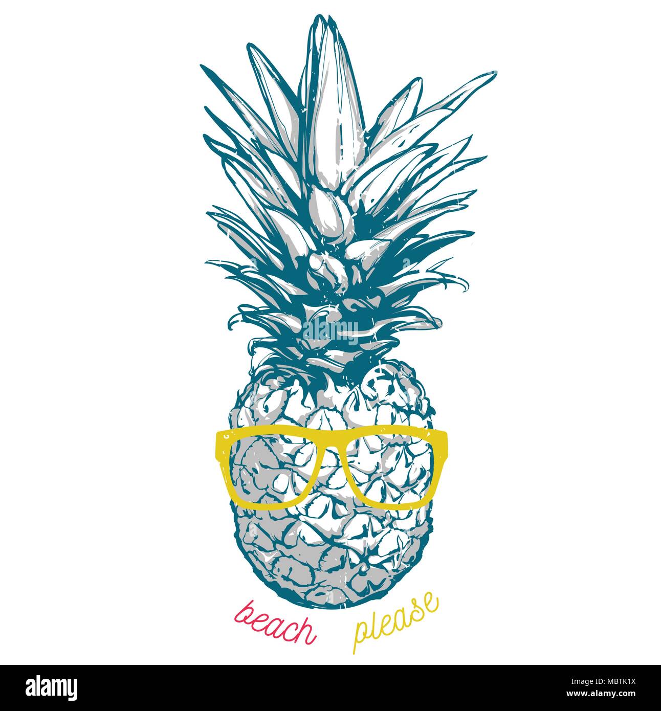 Pineapple in sunglasses Stock Vector Image & Art - Alamy