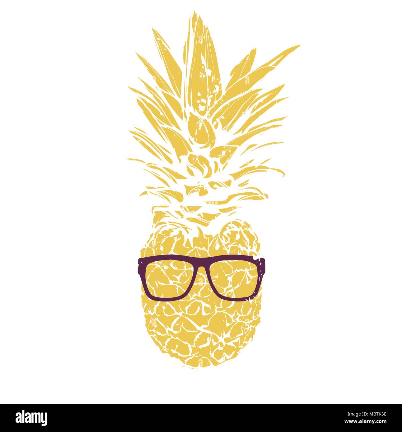 Fun summer design pineapple Stock Vector Images - Alamy