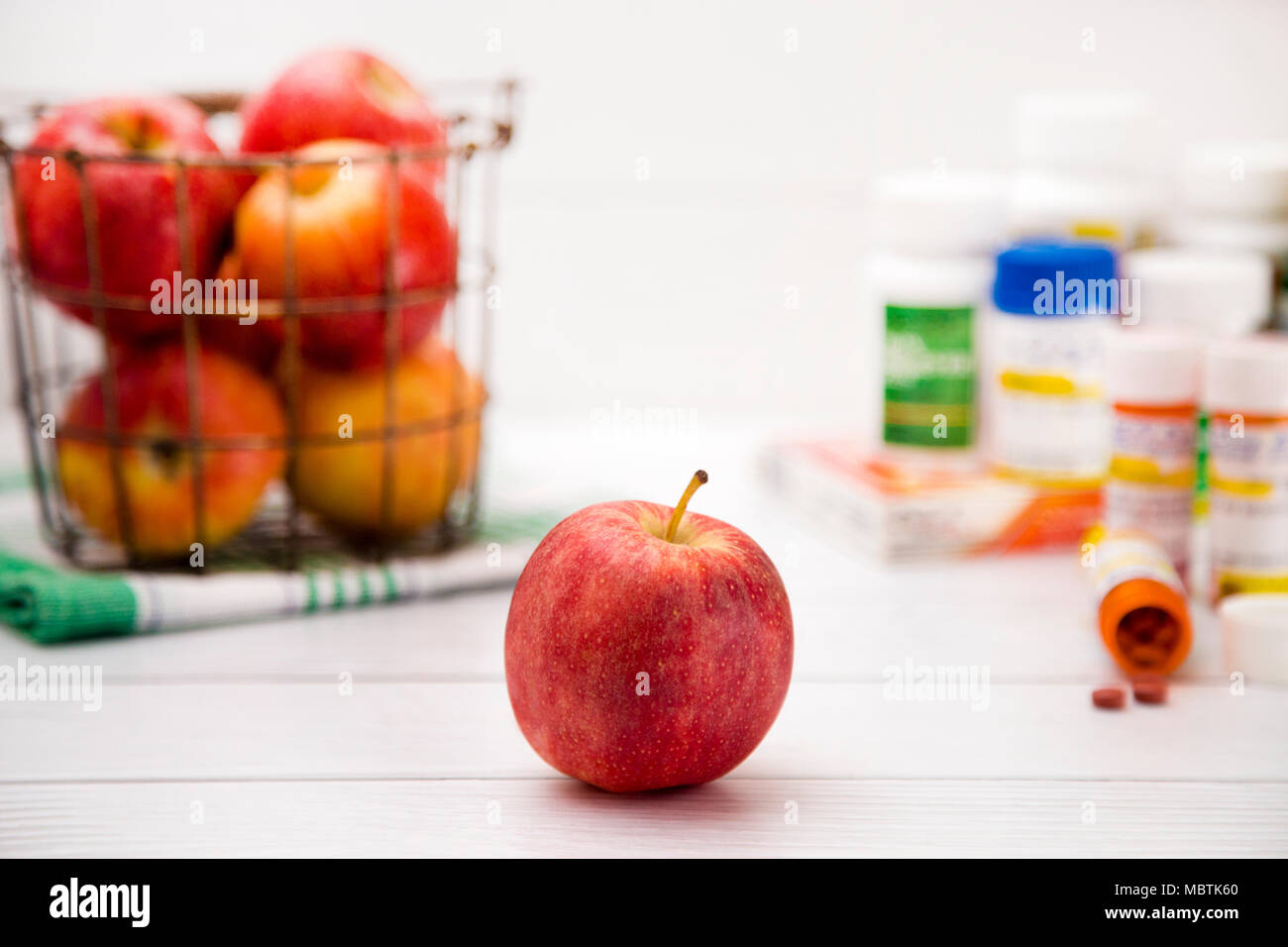An Apple a Day Keeps the Doctor Away Stock Photo - Alamy