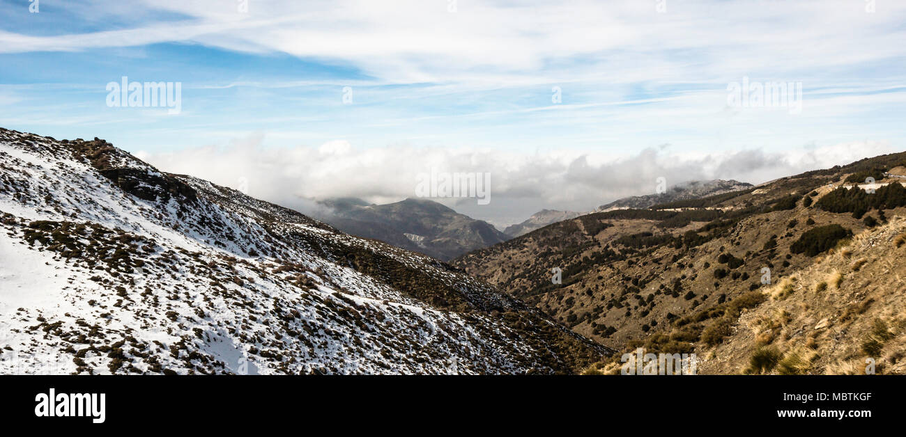 Mountain with snow and without it Stock Photo - Alamy
