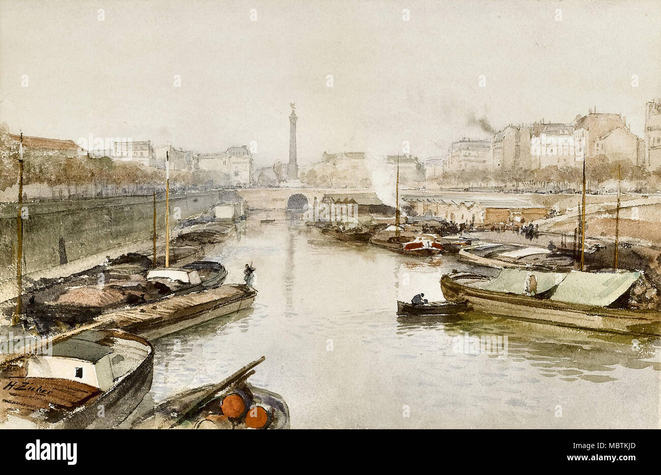Zuber Jean Henri - Seine River Paris Stock Photo - Alamy