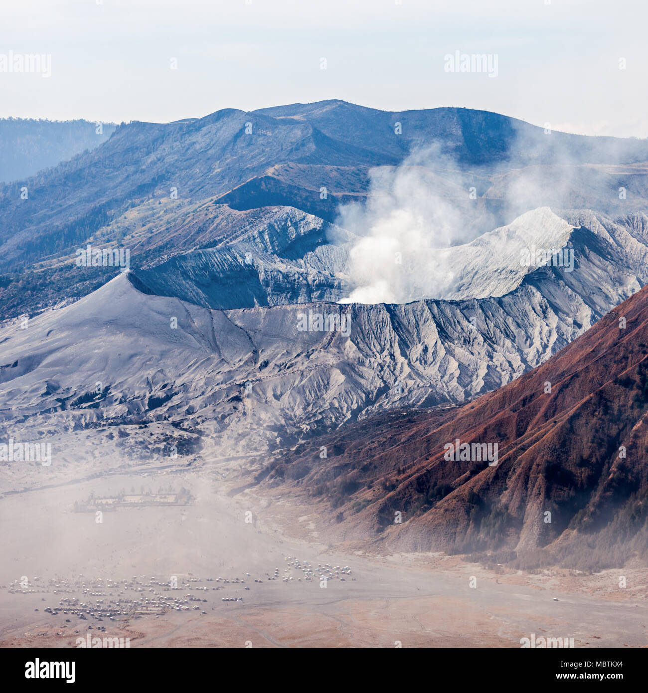 Crater of Bromo volcano, Java island, Indonesia Stock Photo - Alamy