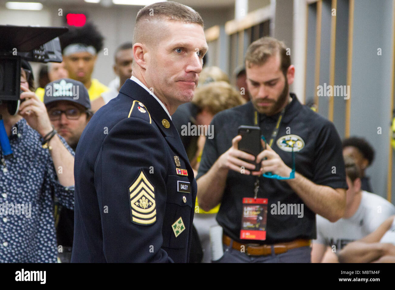 Sgt. Maj. of the Army Daniel A. Dailey meets with the West team of ...