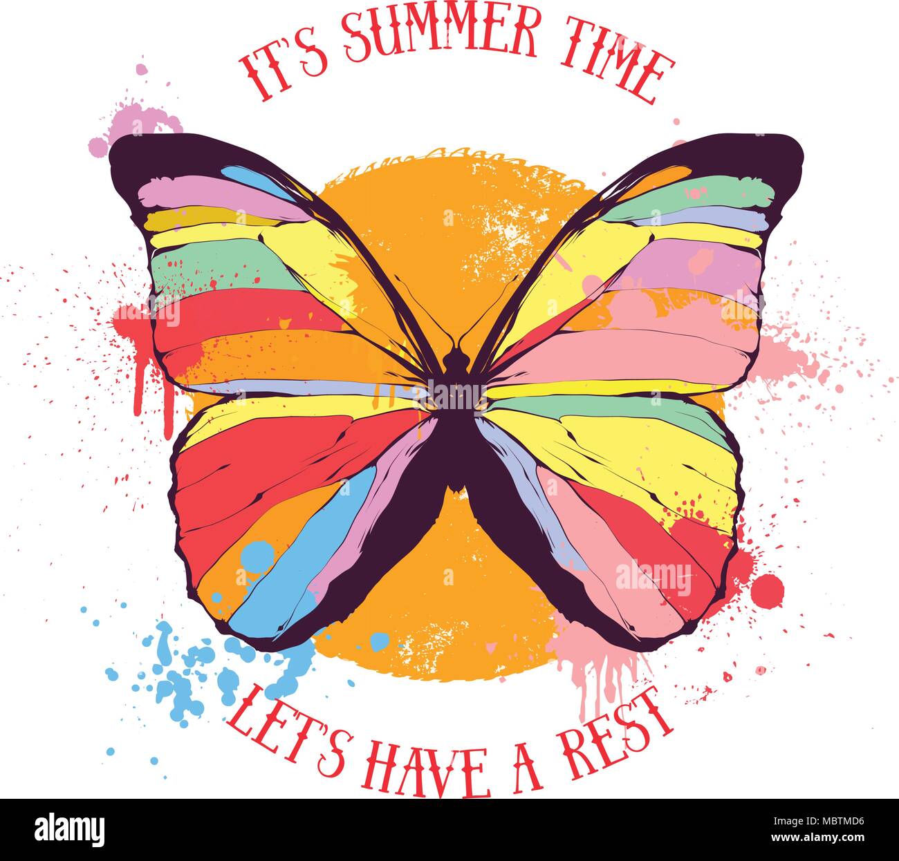 Colored butterfly emblem Stock Vector Image & Art - Alamy