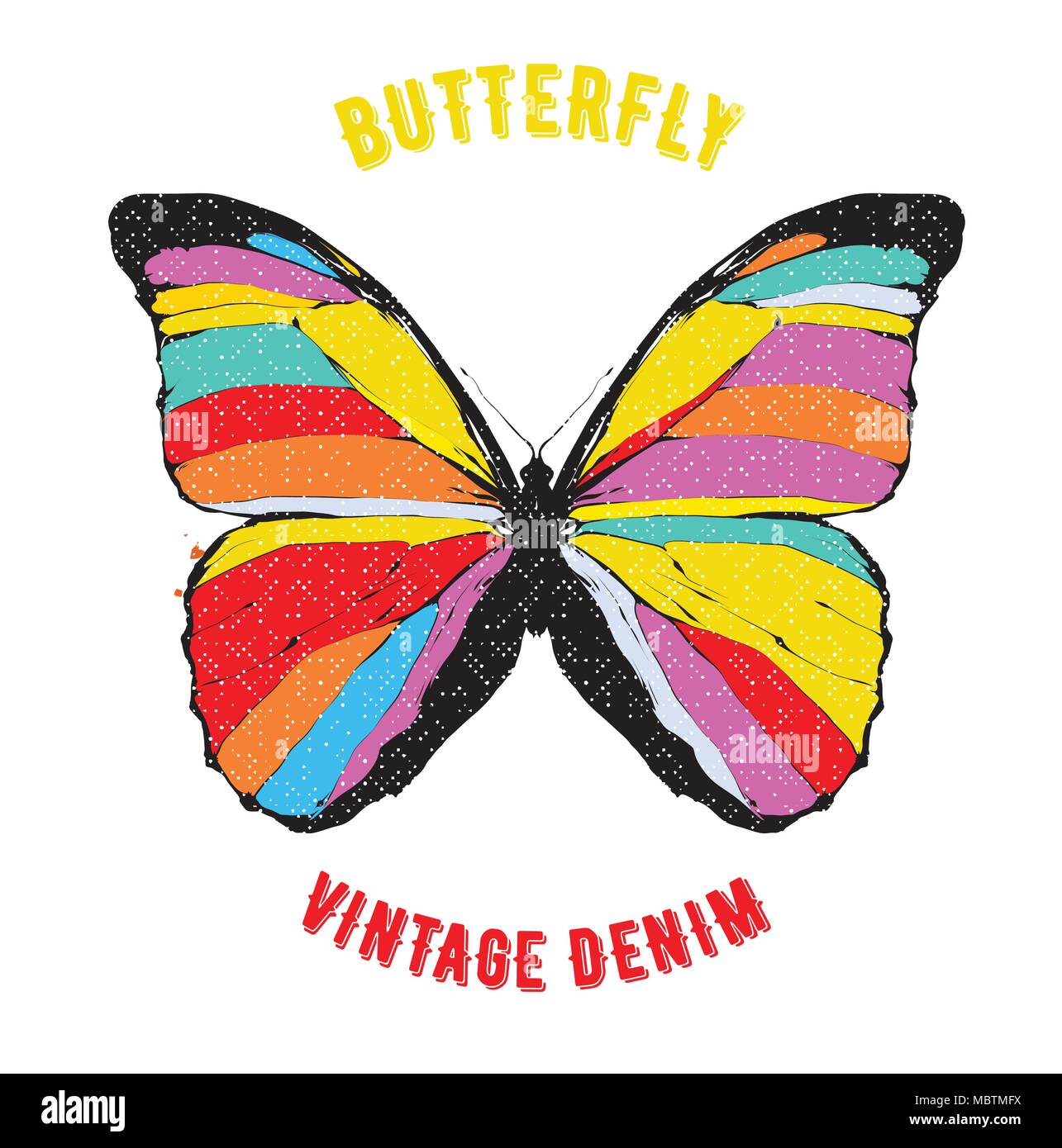 Colored butterfly emblem Stock Vector Image & Art - Alamy