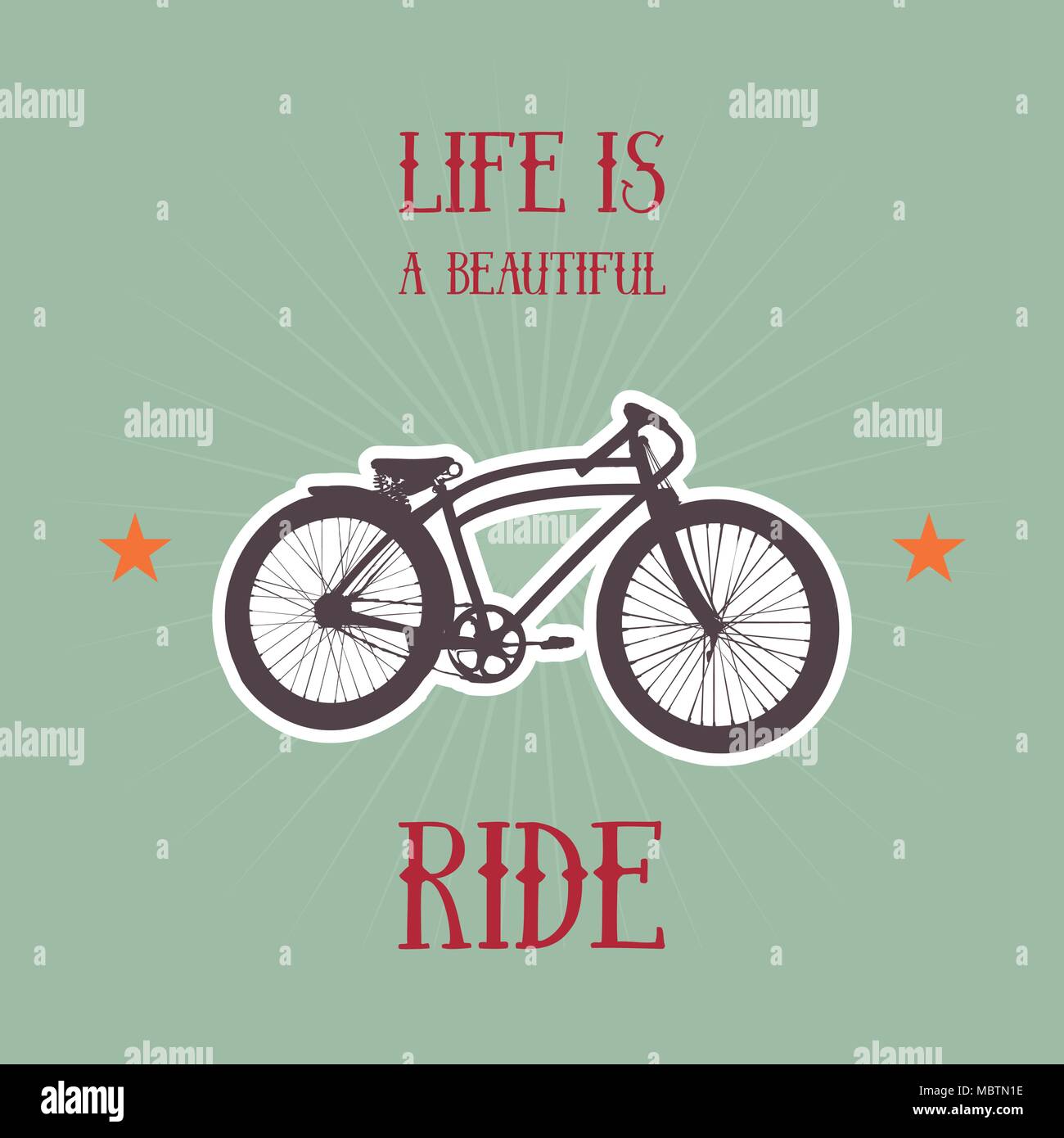 Old bicycle emblem Stock Vector Image & Art - Alamy