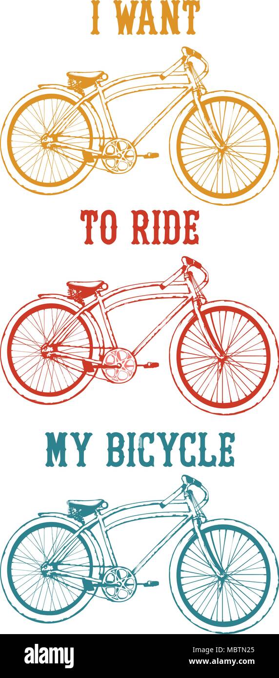 Old bicycle emblem Stock Vector Image & Art - Alamy