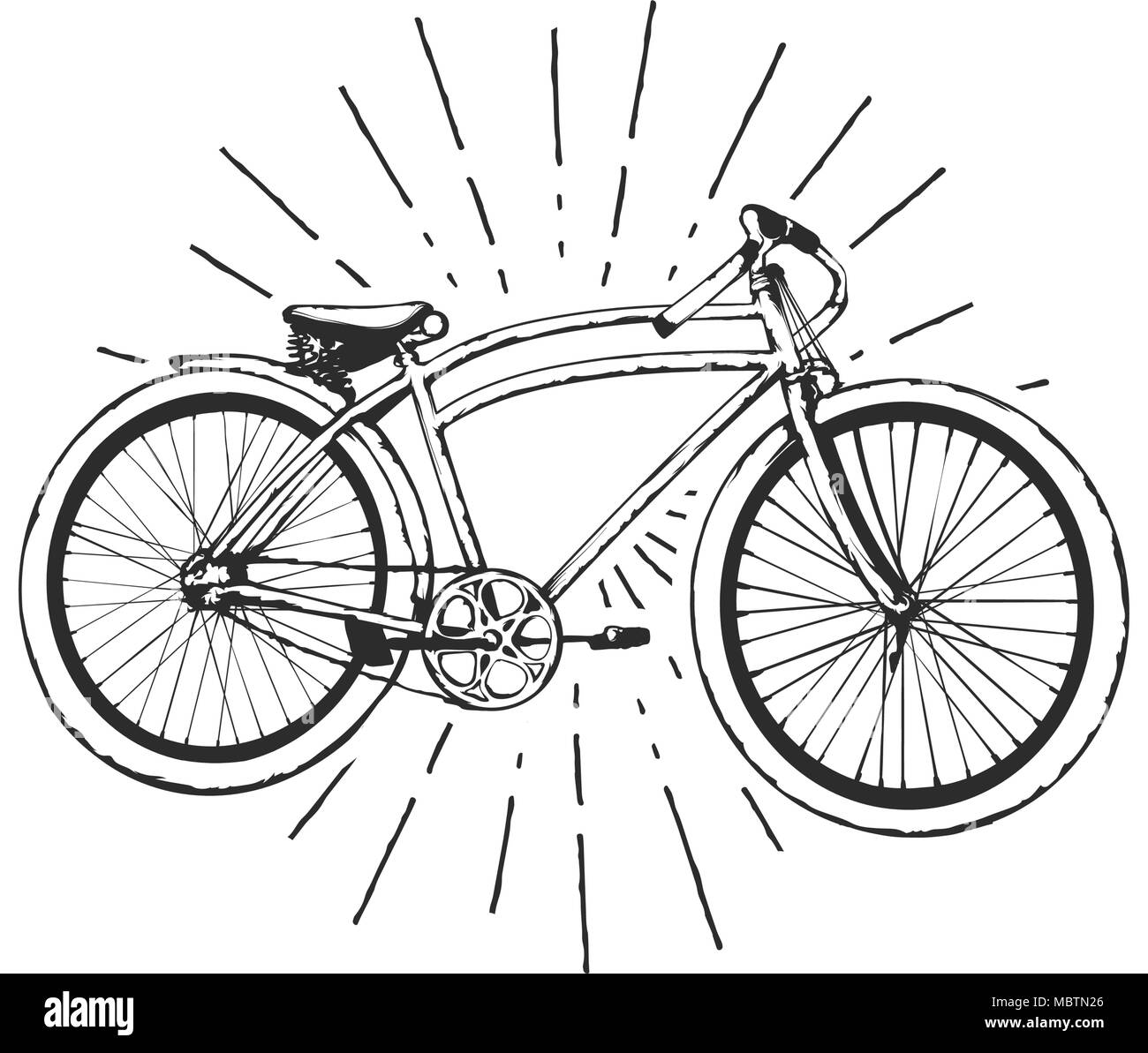 Old bicycle emblem Stock Vector Image & Art - Alamy