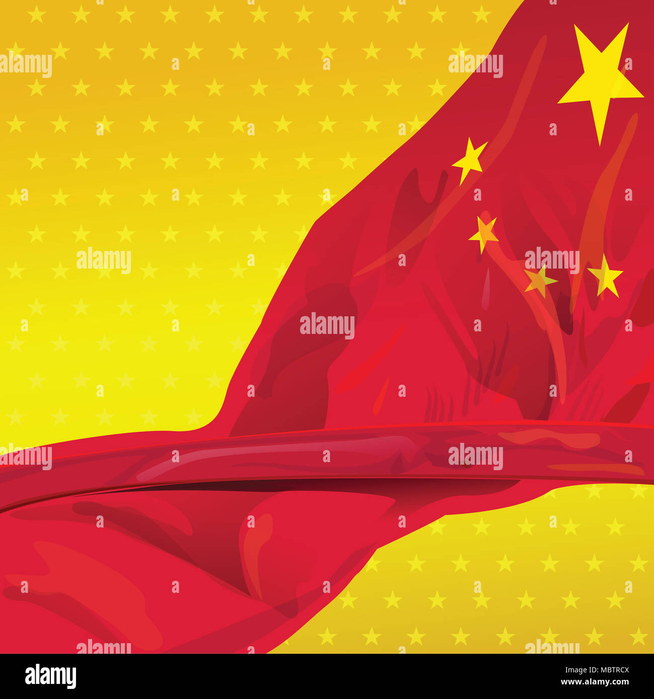 Represent CHINA flag for design element of great power country. This ...