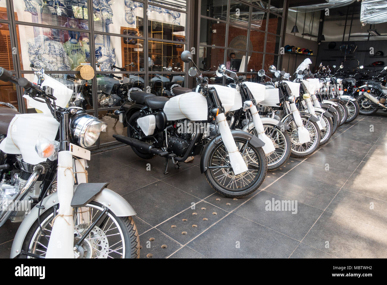 Royal Enfield museum Arpora Goa Stock Photo - Alamy