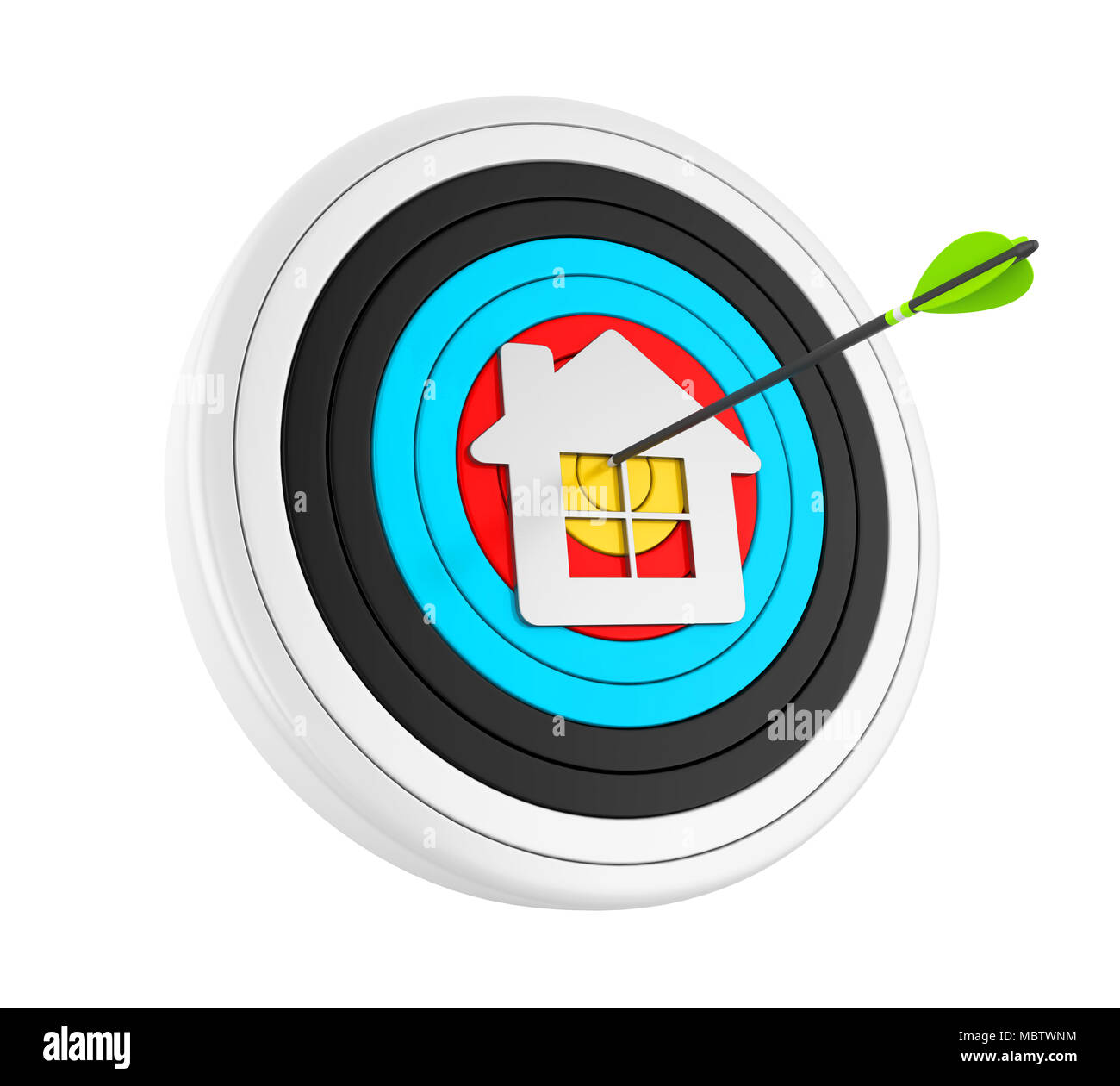 House Target Sign Isolated (House Hunting Concept Stock Photo - Alamy