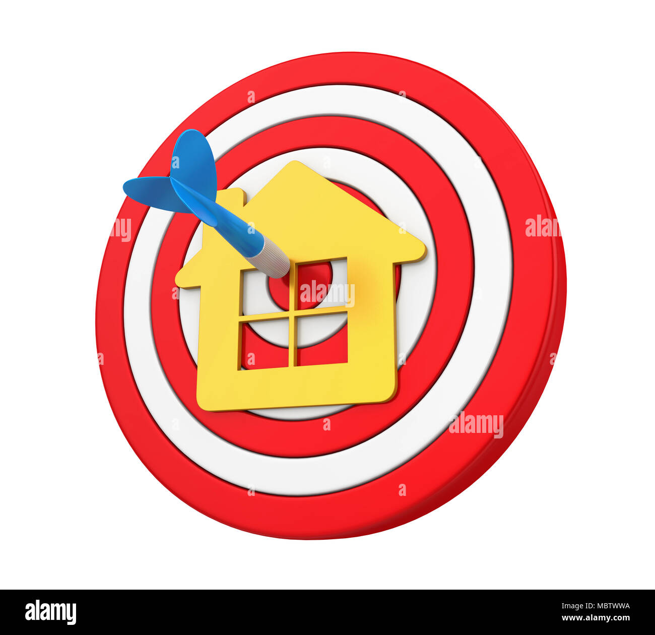 House Target Sign Isolated (House Hunting Concept Stock Photo - Alamy