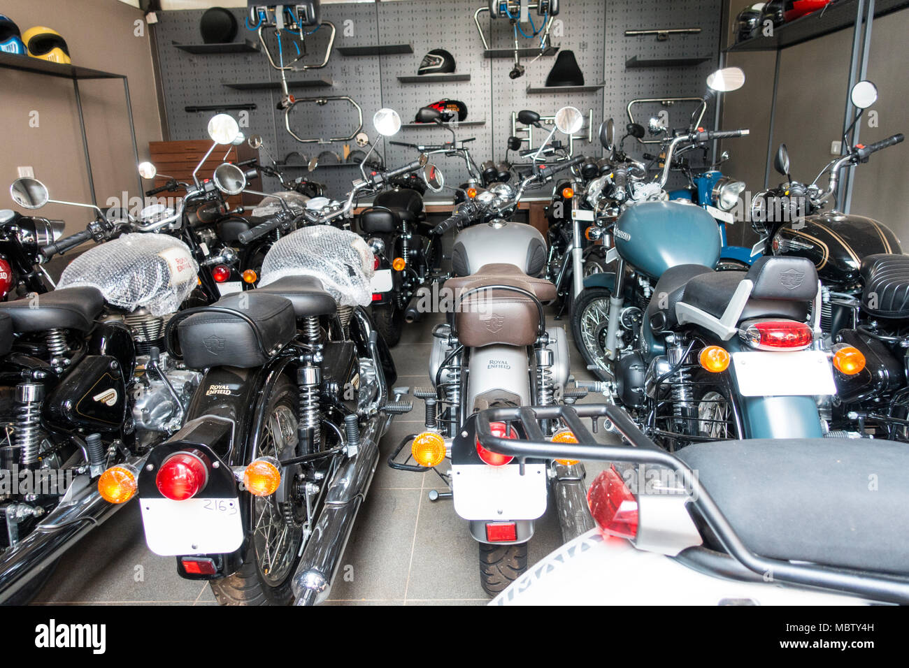 Royal Enfield museum Arpora Goa Stock Photo - Alamy