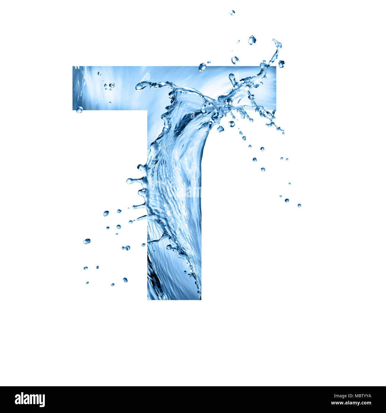 T Letter In Water