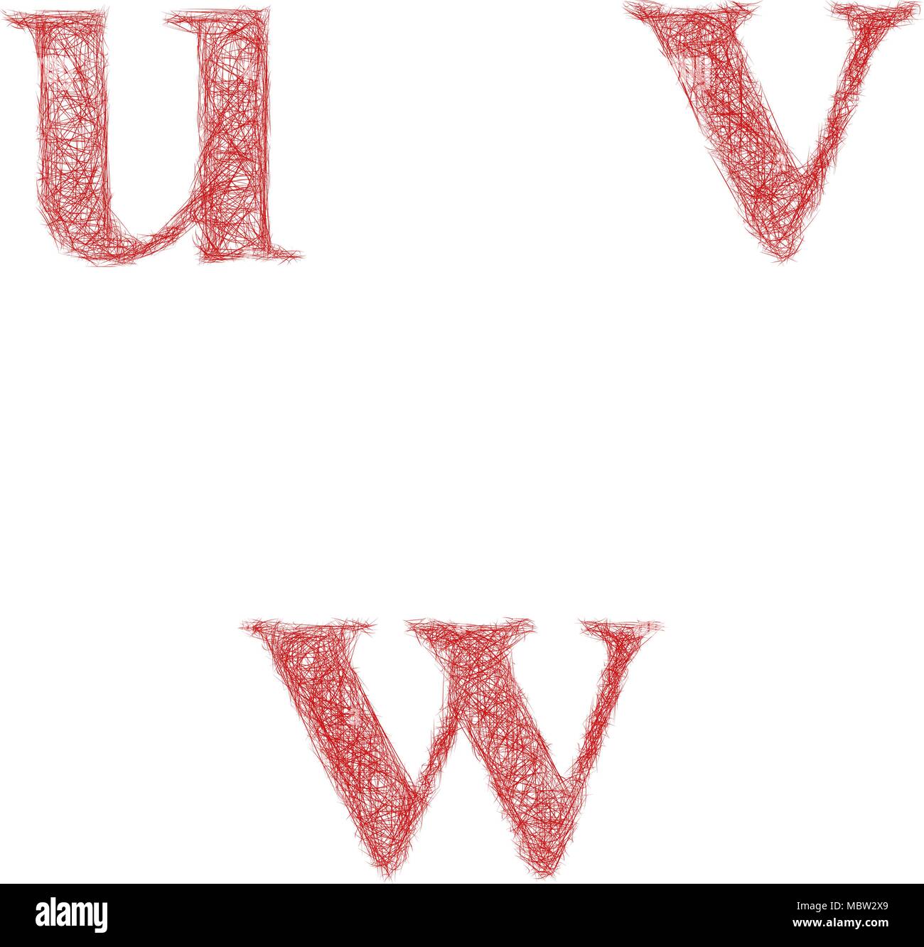 Graffiti font alphabet u Stock Vector Images - Alamy