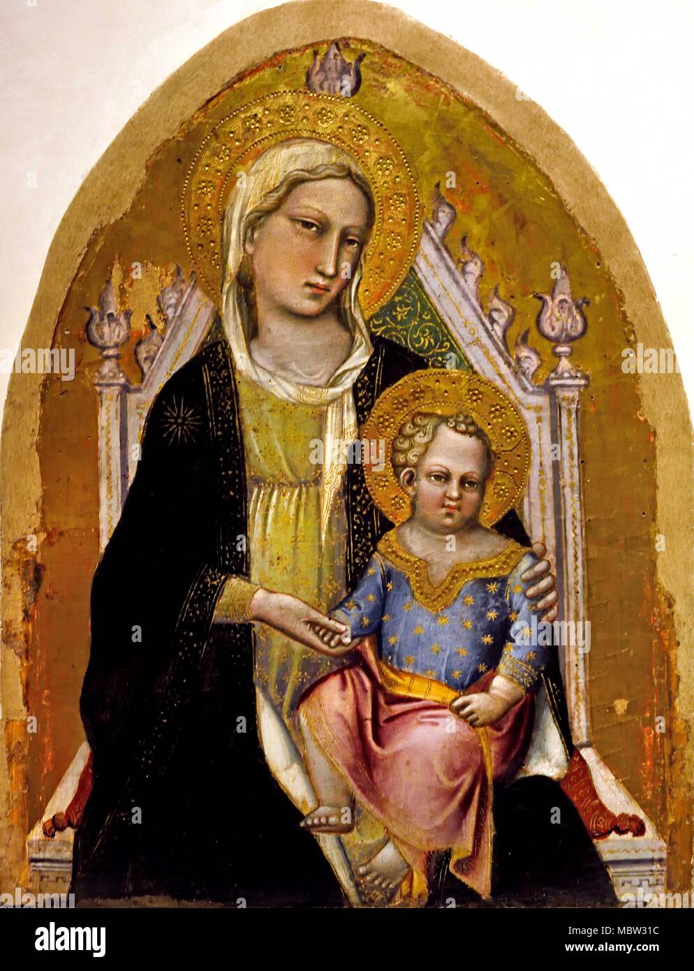 Virgin And Child Enthroned Giotto Di Bondone