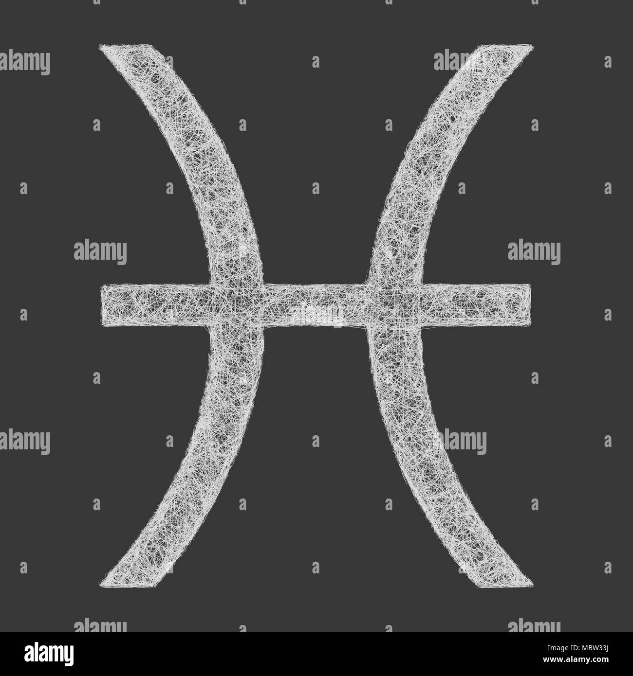 Pisces zodiac sign line art Stock Vector Image & Art - Alamy