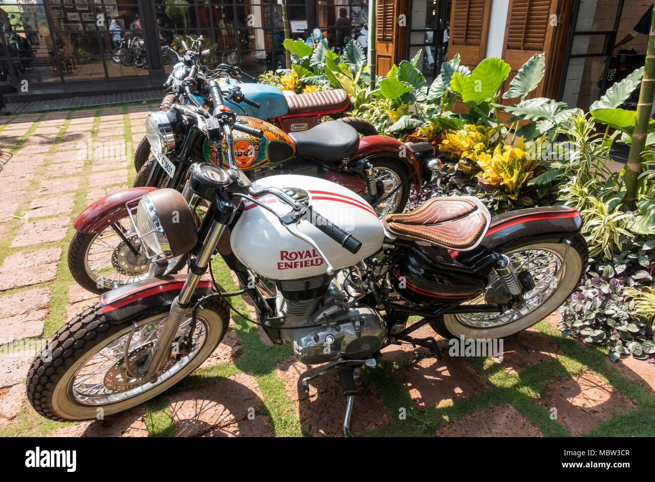 Royal Enfield museum Arpora Goa Stock Photo - Alamy