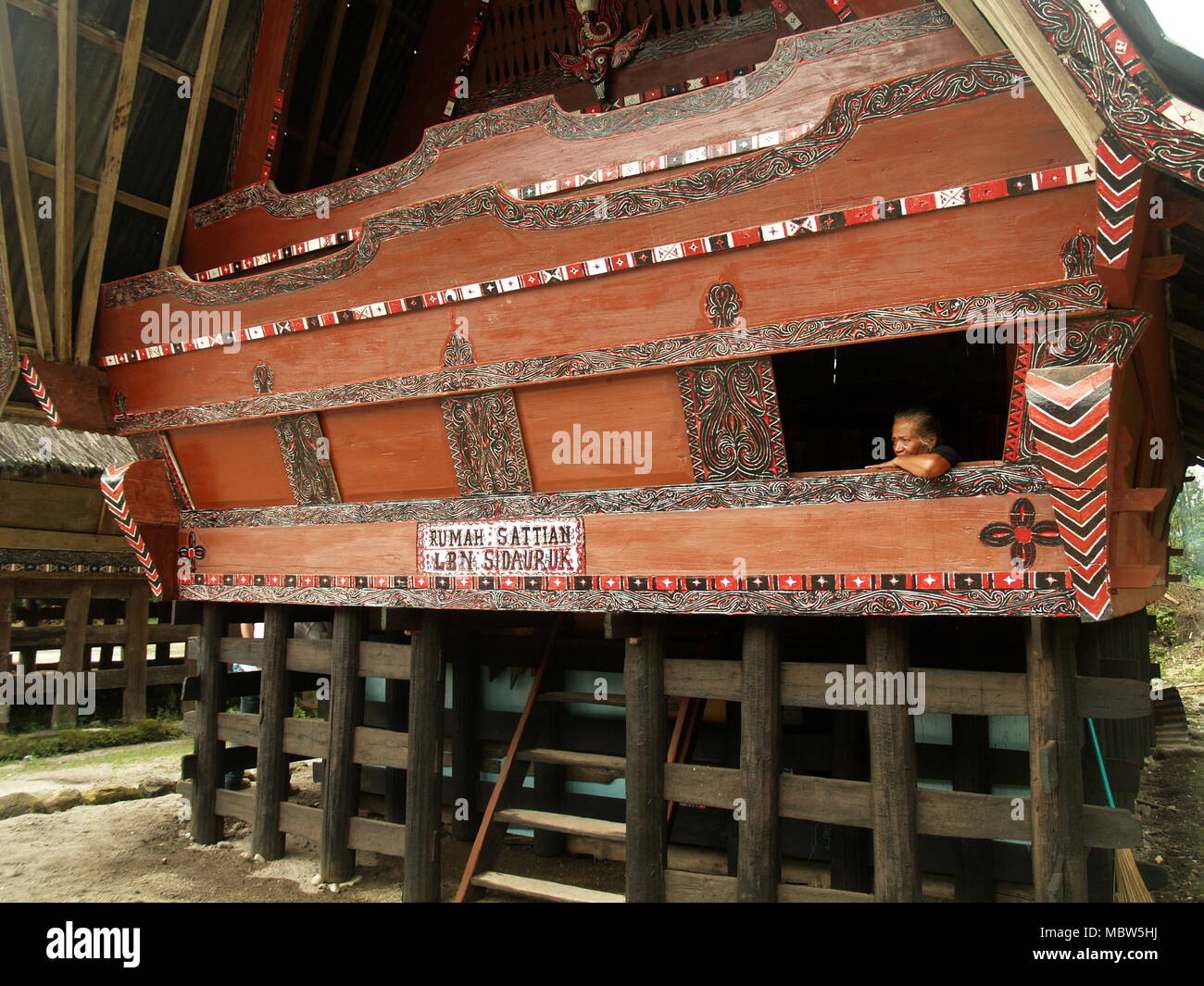Toba Batak Sumatra House Architecture Stock Photos & Toba Batak Sumatra ...