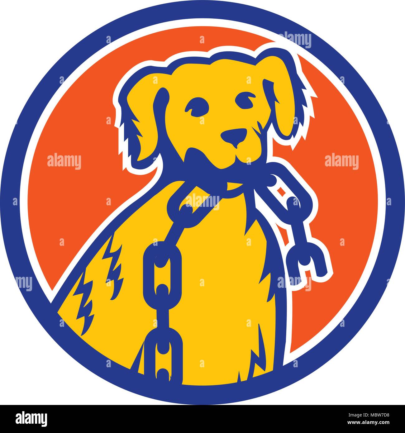 Dog chained Stock Vector Images - Alamy