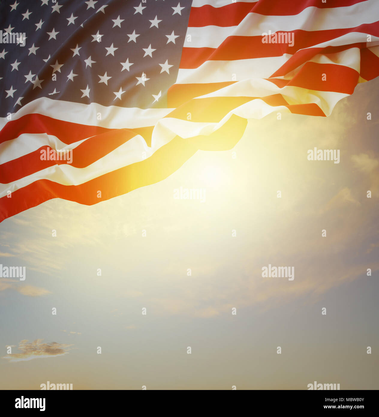 American flag in the sky Stock Photo - Alamy