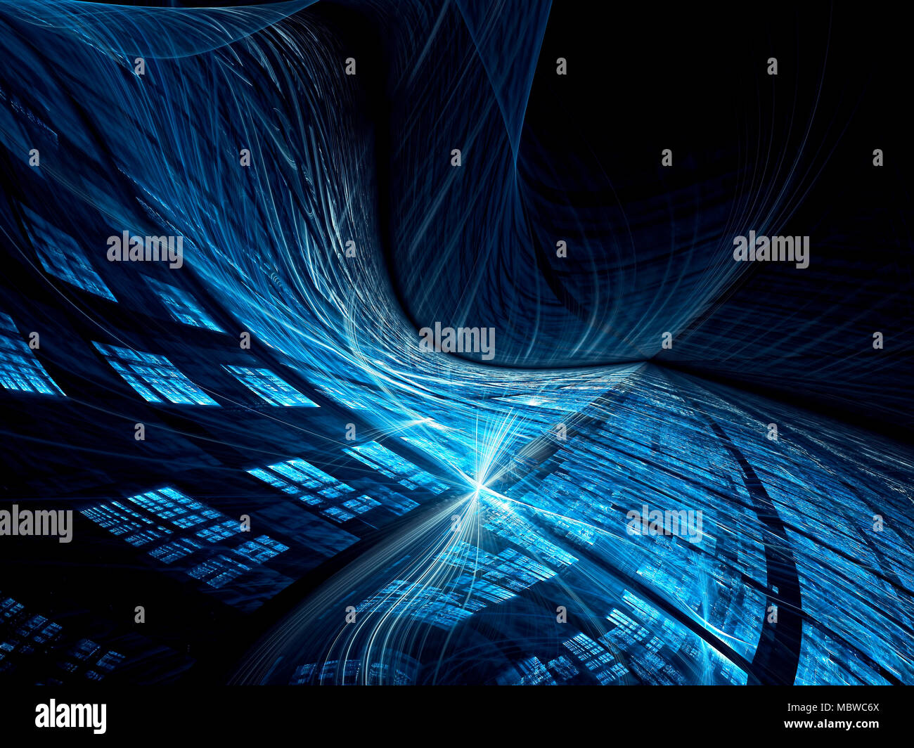 Wavy technology background - abstract digitally generated image Stock ...