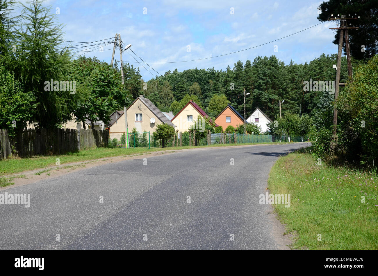 Village street perspective hi-res stock photography and images - Alamy